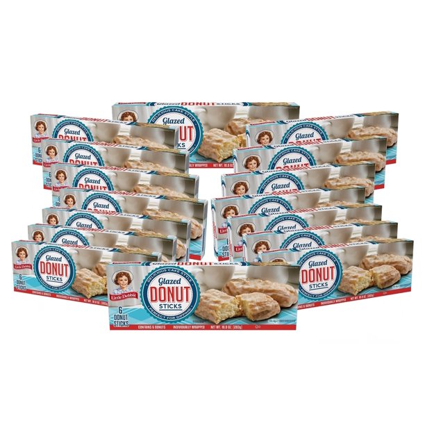 Little Debbie Glazed Donut Sticks, 16 Boxes of 96 Individually Wrapped ...