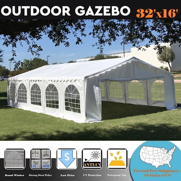 DELTA Canopies Heavy-Duty 20'x20' PE Waterproof Party Tent for Weddings ...