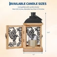 12.6in Wooden Candle Warmer Lamp Indoor - Rustic Pine Wood Farmhouse ...