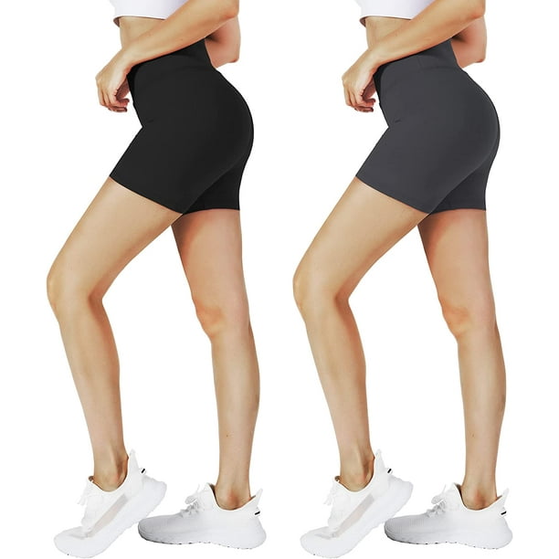 Valandy 2 Pack Biker Shorts For Women 5 Buttery Soft High Waisted