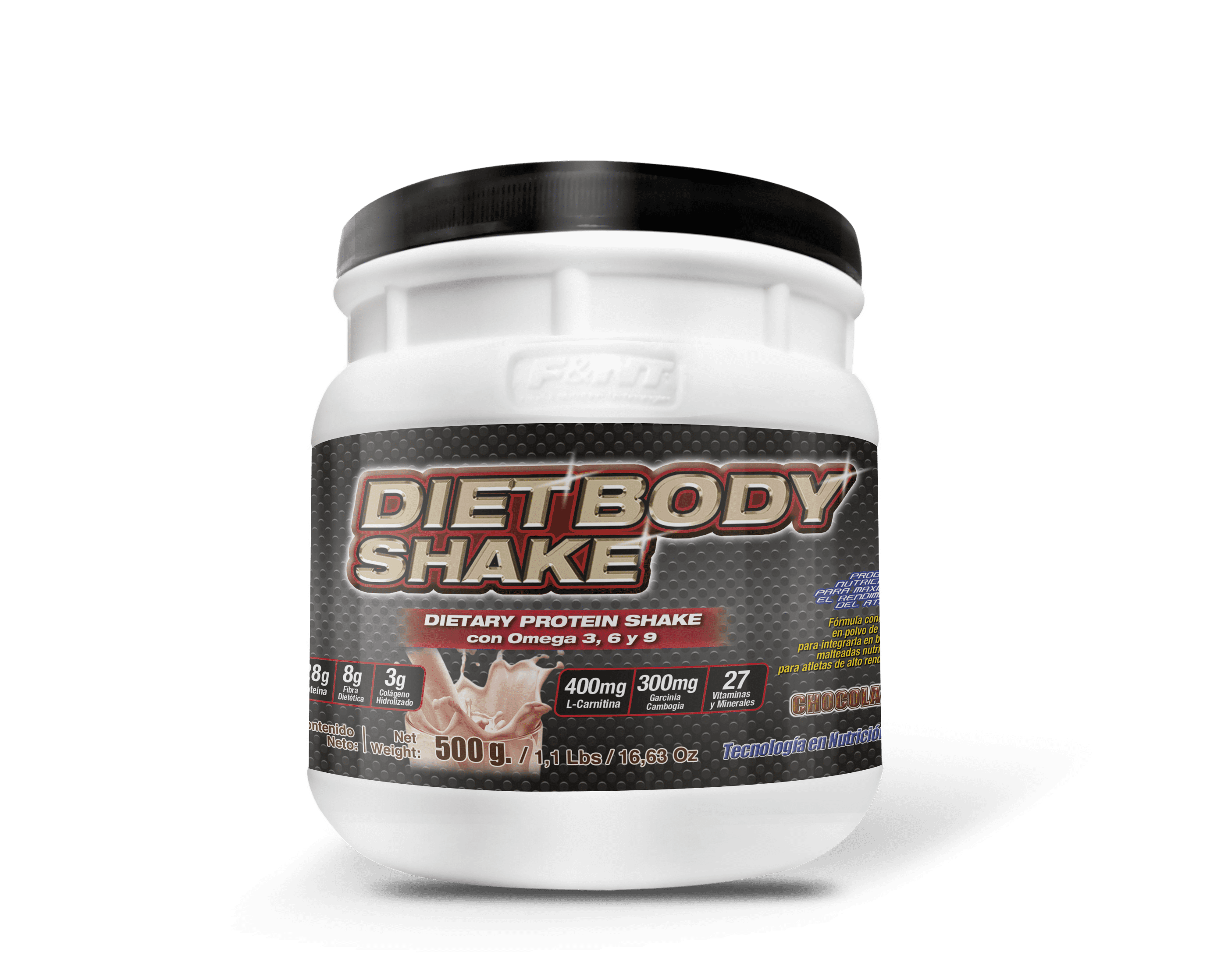 Diet Body Shake 500gr Sabor Chocolate F&nt F&nt | Walmart en línea