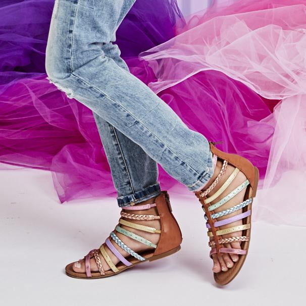 Pink Gladiator Sandals