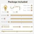 Curtain Rods for Windows 72 to 144, 1 Inch Adjustable Heavy Duty Gold ...