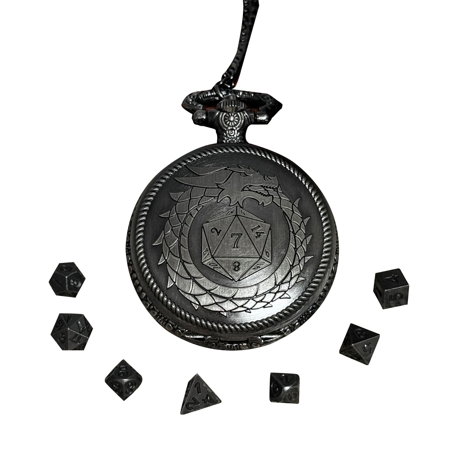 Click here for Hyasfey Mini Dnd Dice Set Dragon Engraved Pocket W... prices