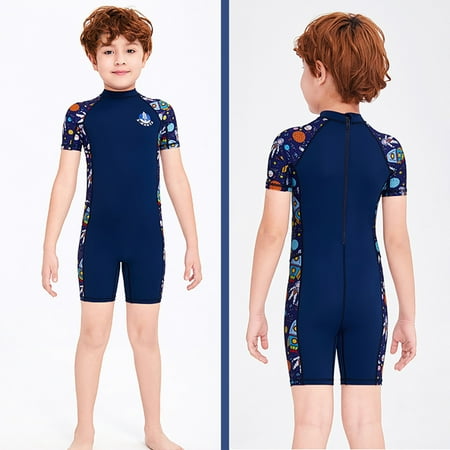 DIVE SAIL Boy Wetsuit Shorty Kids Swimsuit Short Sleeve Pants One ...