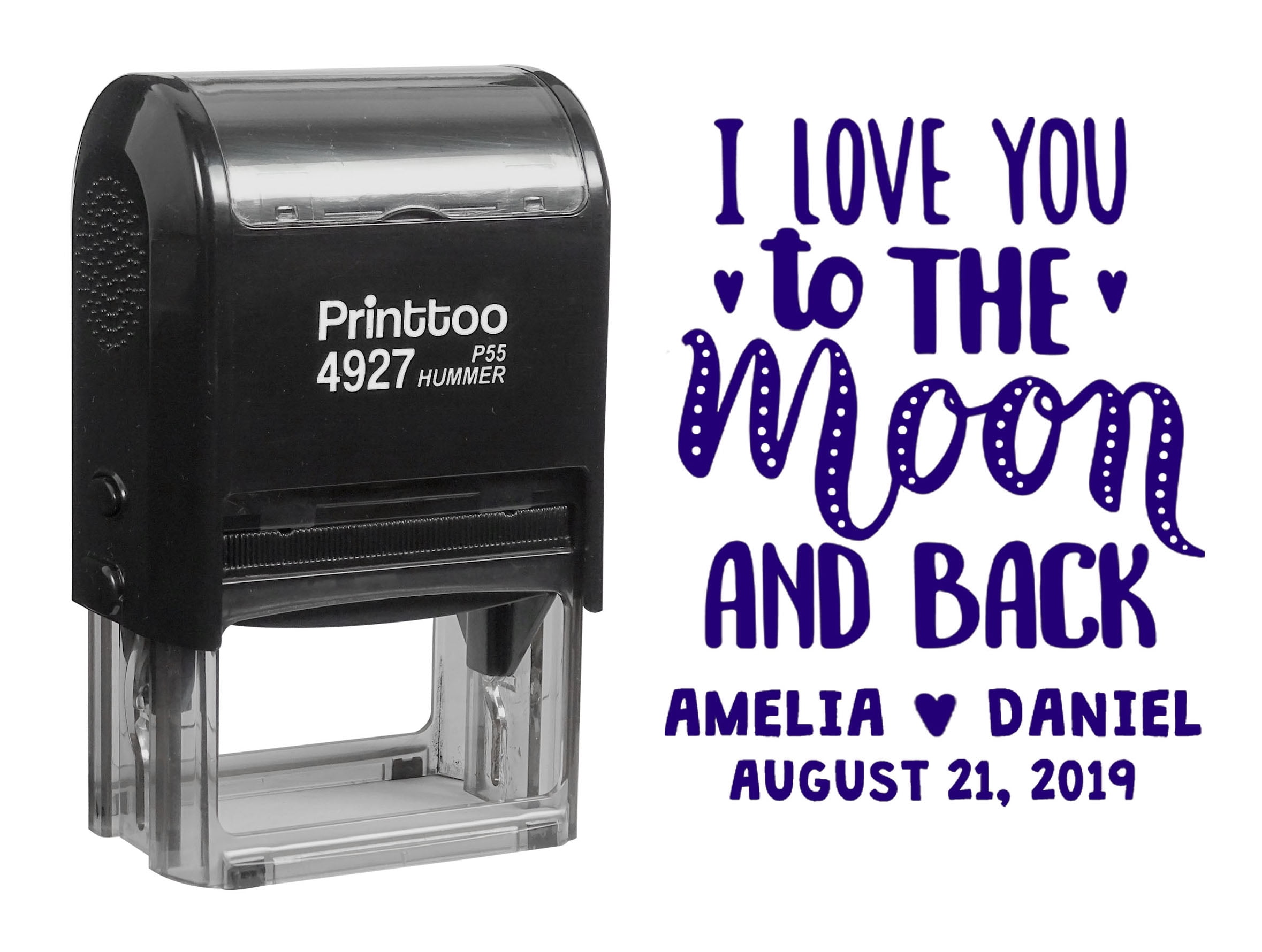 Printtoo Personalized Violet Self Inking I Love You To The Moon And ...