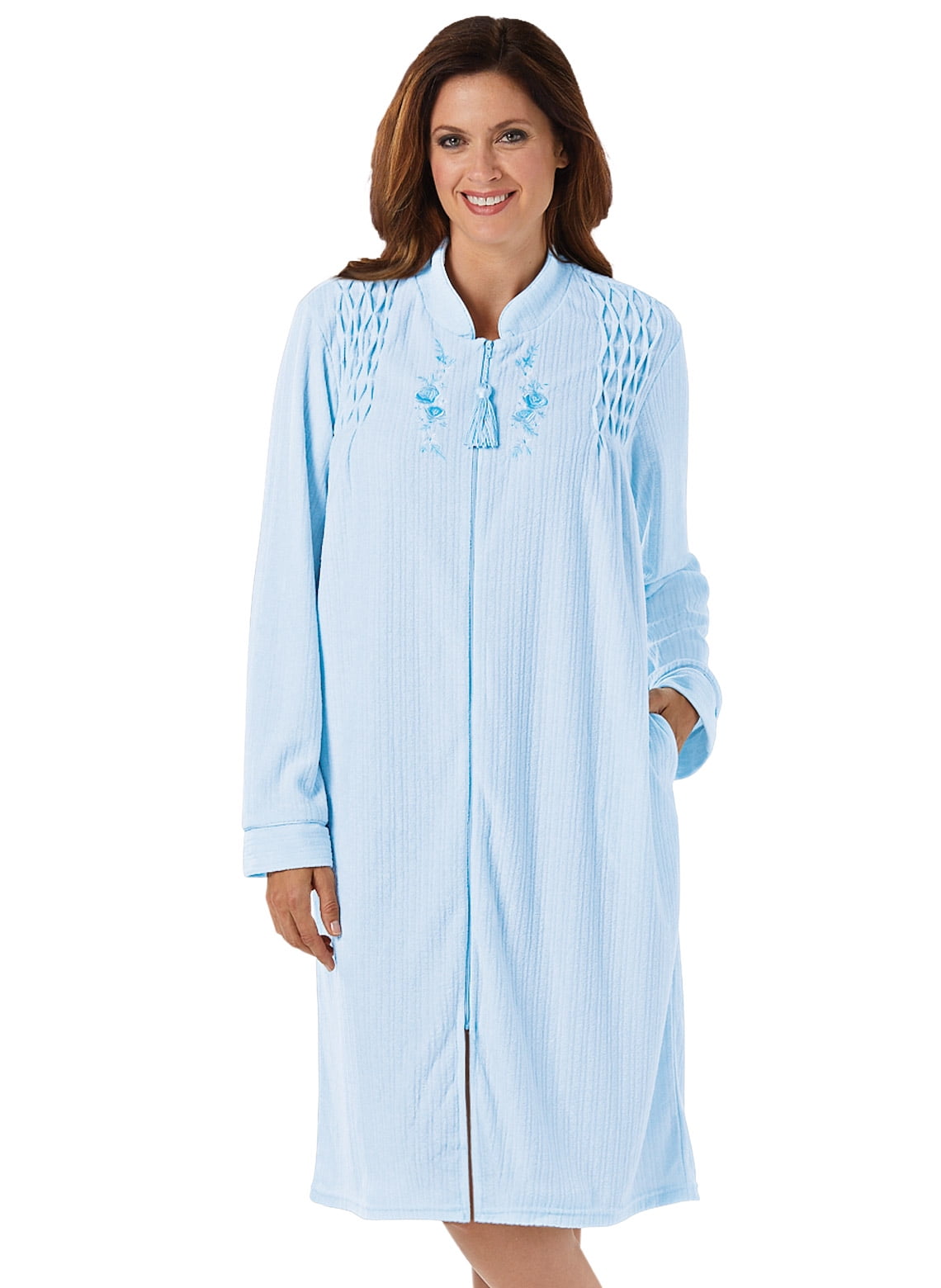 Smocked Fleece Robe by Cozee Corner - Walmart.com