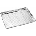 Baking Sheet & Rack Set [2 Sheets + 2 Racks], Stainless Steel Cookie ...