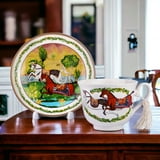 STPgoods Running Horse Bone China Tea Cup and Saucer Set for 1 in Gift ...
