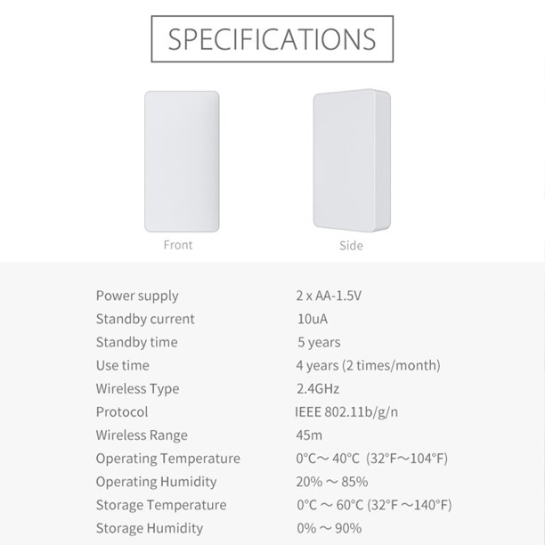 Tuya Kitchen 2.4Ghz Wireless Smart Flood Sensor Plastic Water Leakage ...