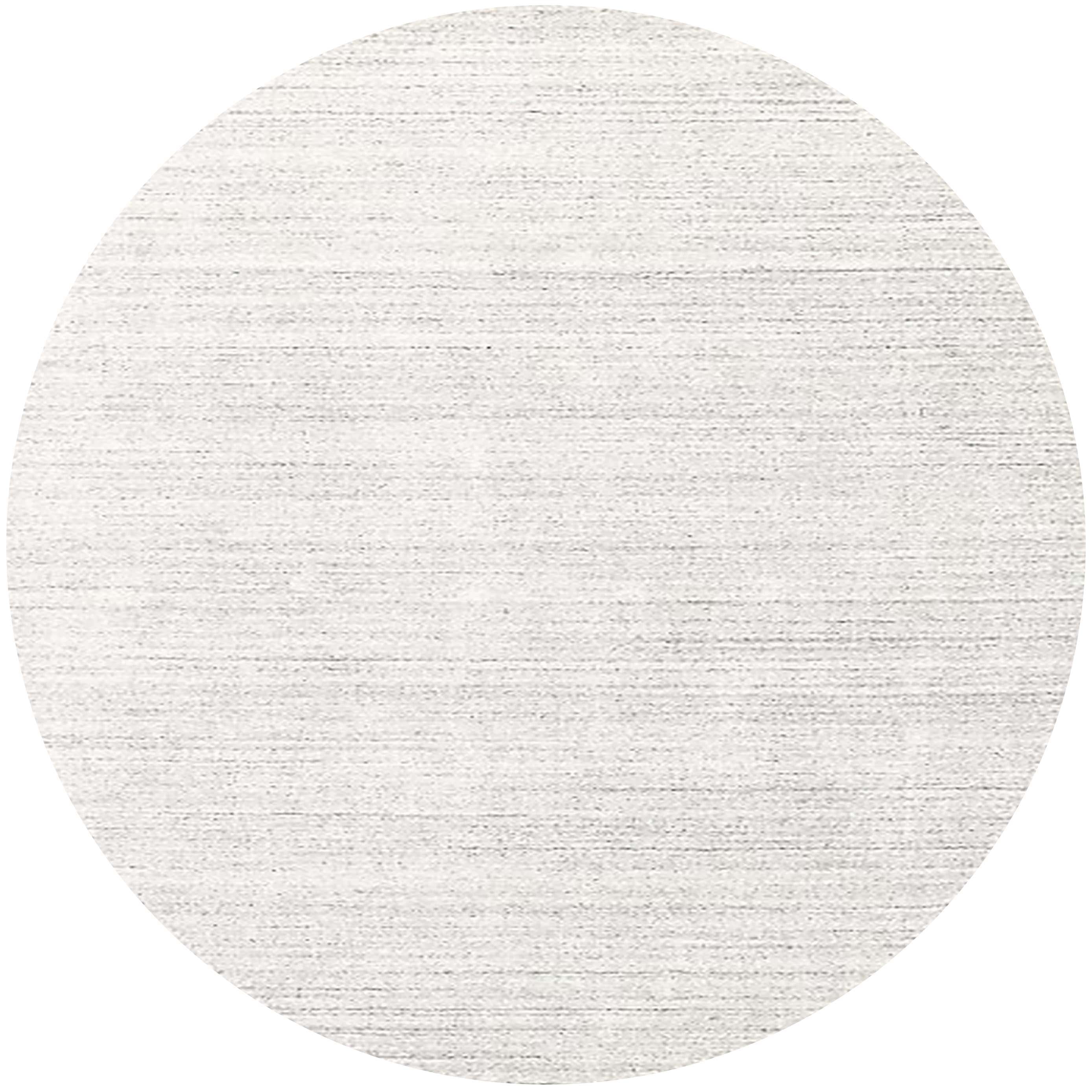 Ahgly Company Indoor Round Mid-Century Modern Beige Solid Area Rugs, 6 ...