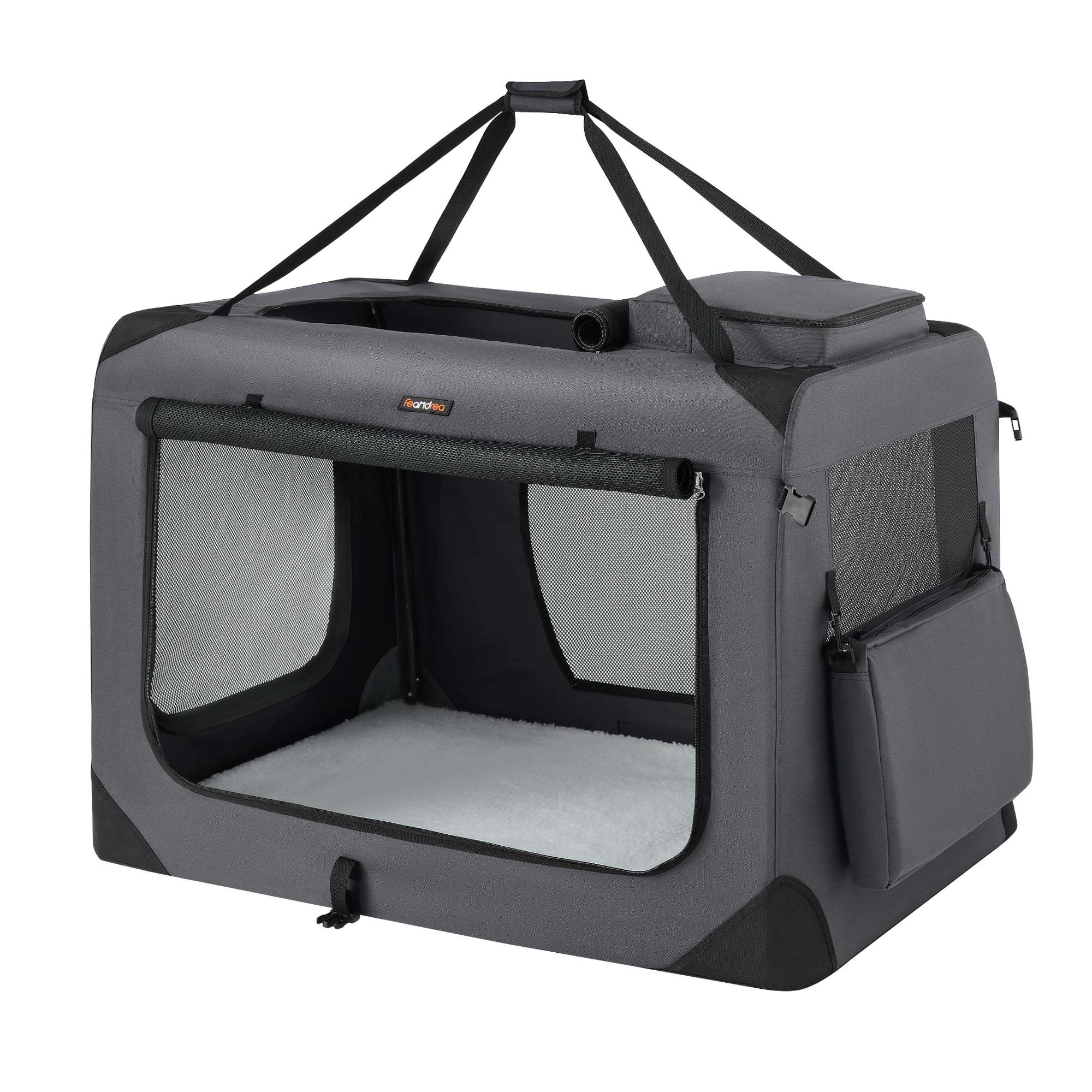 Feandrea Dog Crate, Collapsible Pet Carrier, XXXL, Portable Soft Dog ...
