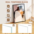 12x17 Picture Frames, Natural Solid Oak Wood Picture Frames with 2.0mm ...