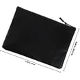 Black Zipper File Pouch, Waterproof Document Organizer, 11.4"×8.06 ...