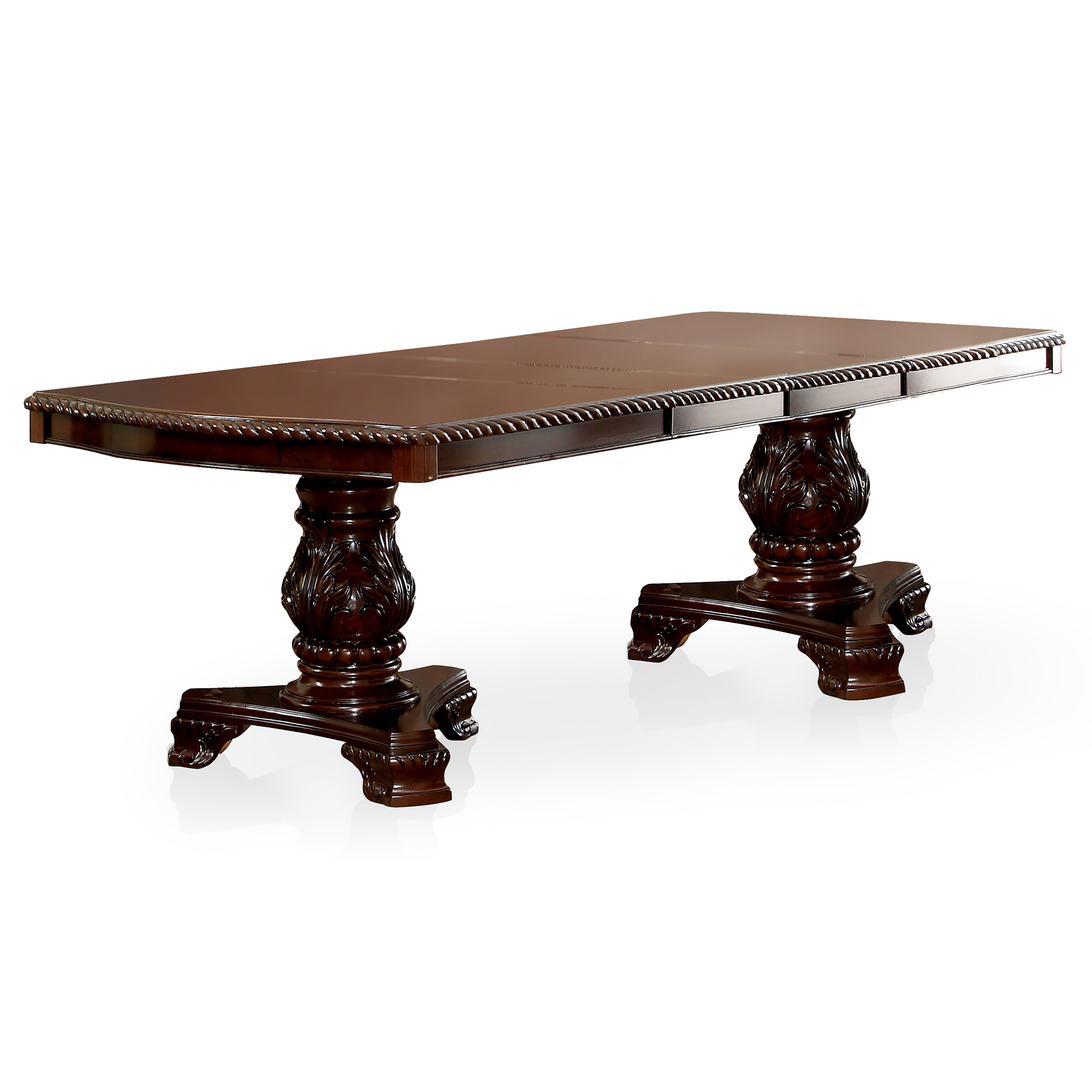 Furniture of America Ramsaran Extendable Wood Dining Table for 8 in ...