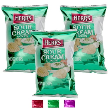 Herr’s Creamy Ranch & Habanero Potato Chips Snacks, Flavored Ripple ...