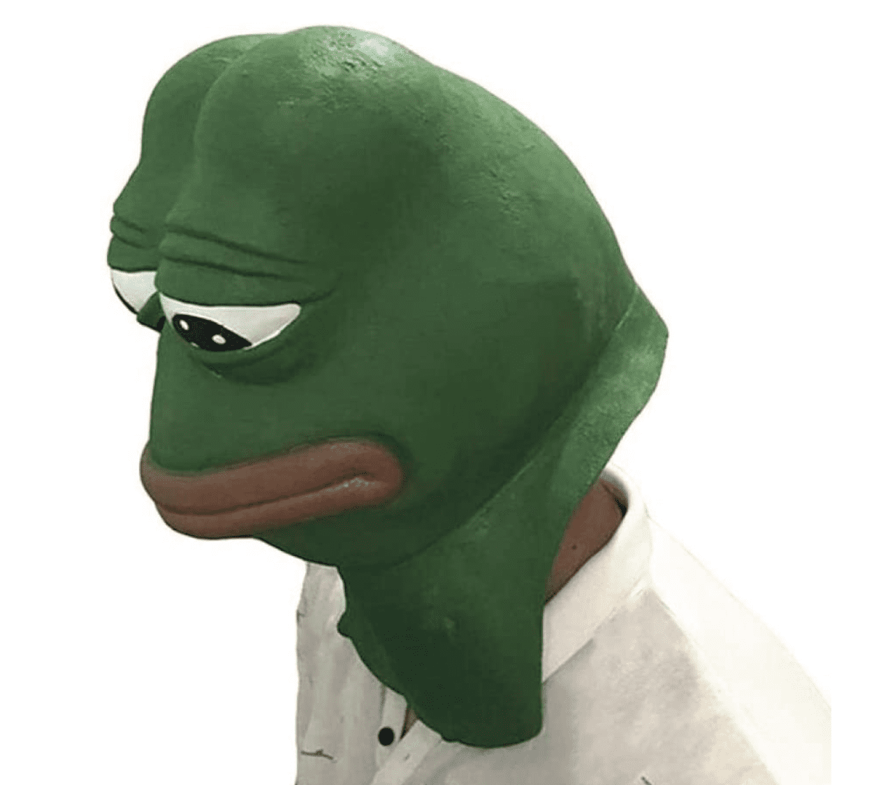 Buy Realistic Rubber Animal Frog Latex Mask, Comic Frog Troll Face Meme ...