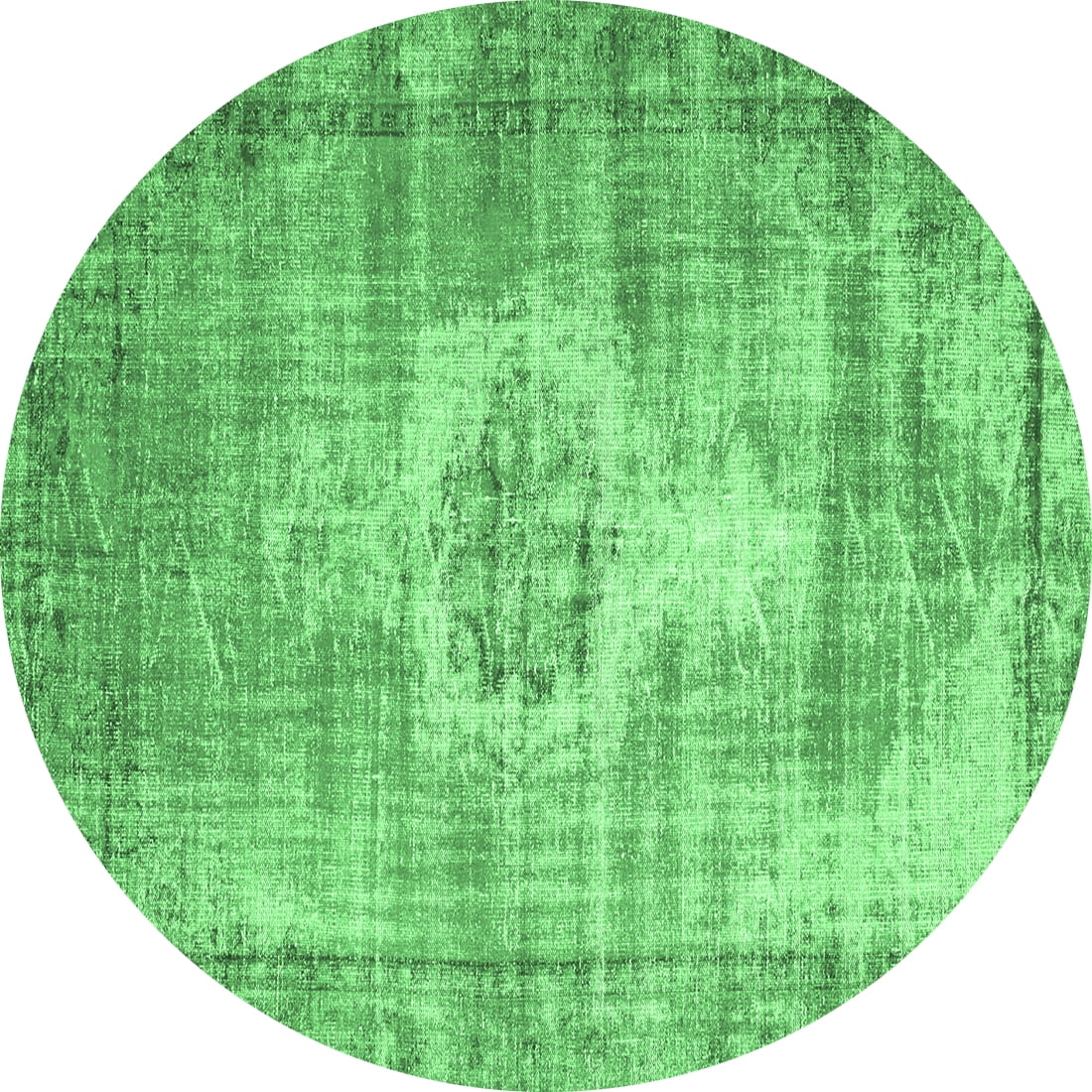 Ahgly Company Indoor Round Abstract Emerald Green Contemporary Area ...