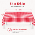 12 Pack Premium Disposable Plastic Tablecloth 54 Inch. x 108 Inch. with ...
