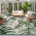 Area Rug 5x8ft, Tropical Green Monstera Washable Rugs for Living Room ...