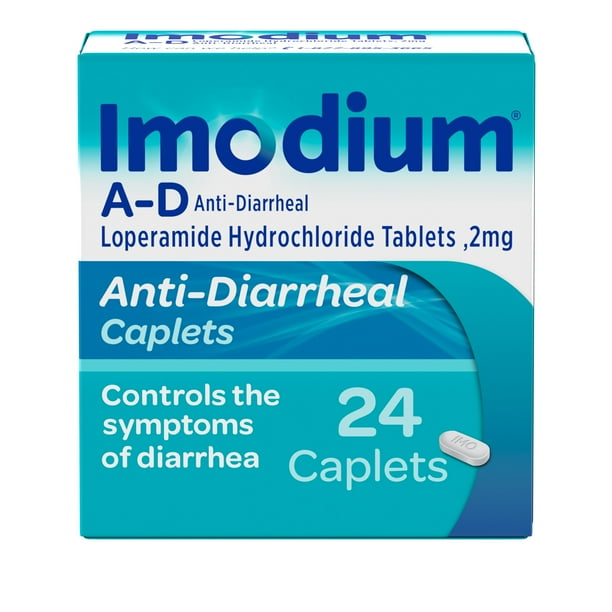 Imodium A-D Diarrhea Relief Caplets, Loperamide Hydrochloride, 24 ct ...