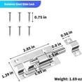 2 Pack Slide Lock, 3 Inch Barrel Bolt Latch, Door Latch Lock with 12 ...