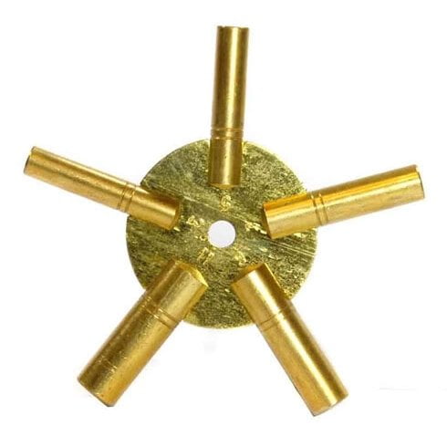 Universal Antique Grandfather Clock Key, Brass 5-Way Winding Keys (Even ...