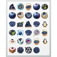 35pcs Delicious Sticker Pack DIY Stickers Blueberry Stickers PVC ...