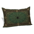 Black Spiders Throw Pillow Covers, Vintage Green Web Insects Laurel ...