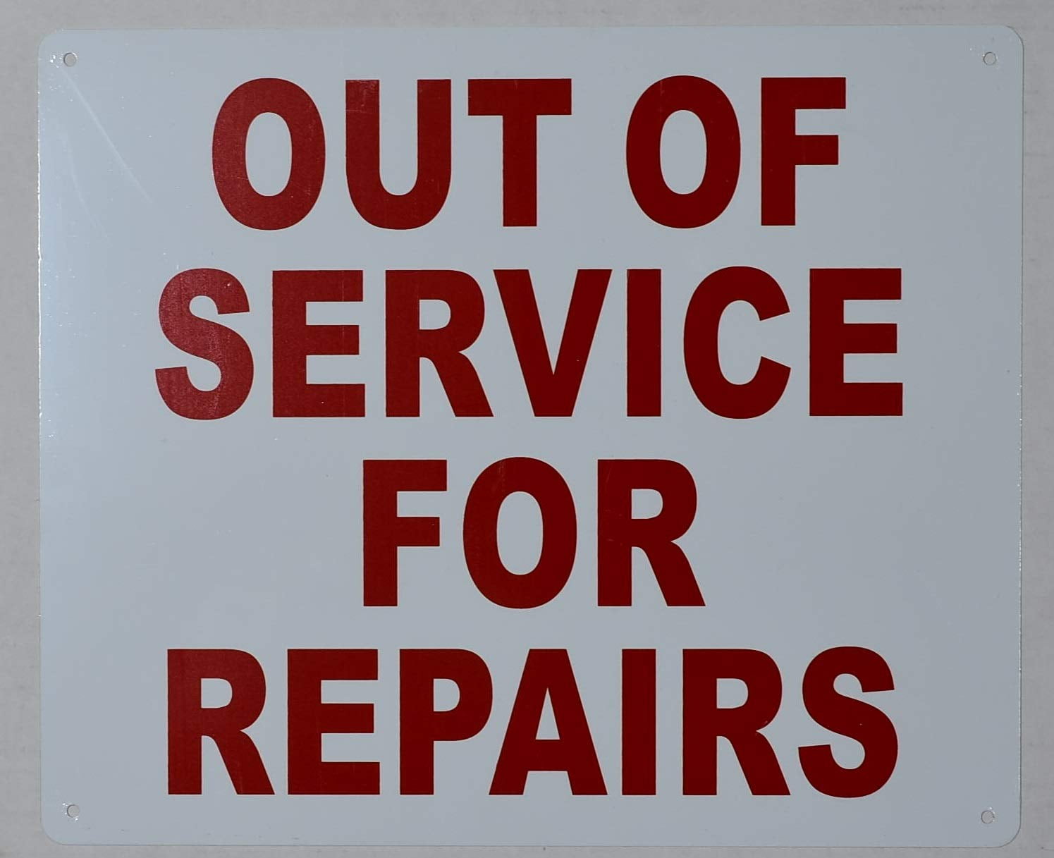 Out of Service for Repair Sign (White,Aluminium, 10x12 INCH) (ref-2201 ...