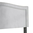 Castle Place Upholstered Nailhead Trimmed Headboard, Silver Grey Velvet ...