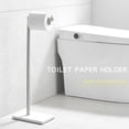 304 Stainless steel freestanding toilet paper holder with marble base ...