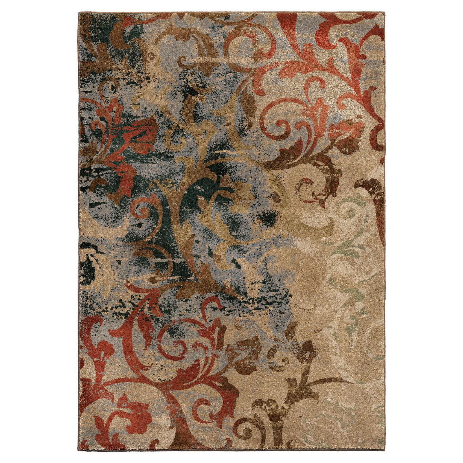 Orian Rugs Insane Mayhem Scroll Area Rug - Walmart.com