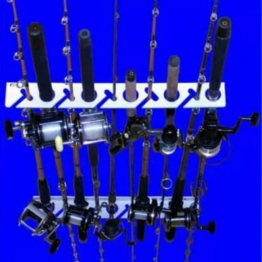 Piranha FD011 Overhead and Wall Mount Fishing Rod Rack, Holds 11 Rods ...