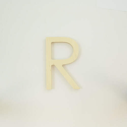Package of 1, 10 Inch X 1/2" Baltic Birch "R" Wood Letters In The ...