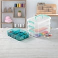 Sterilite Stackable 3-Layer Storage Containers with Handle, Clear (6 ...