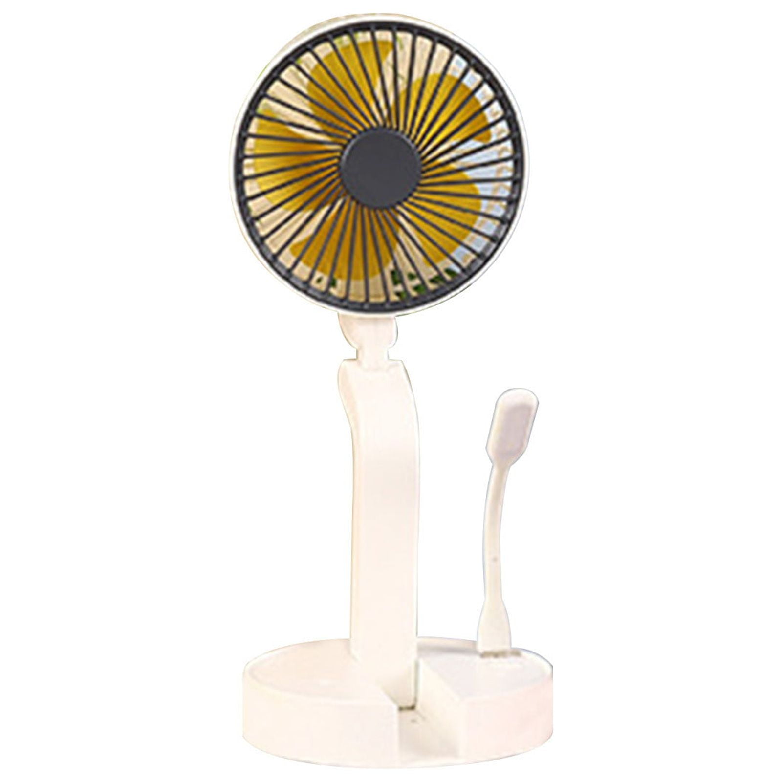 Folding Retractable Fan With LED Lights, Mini Fan Portable Small Usb ...