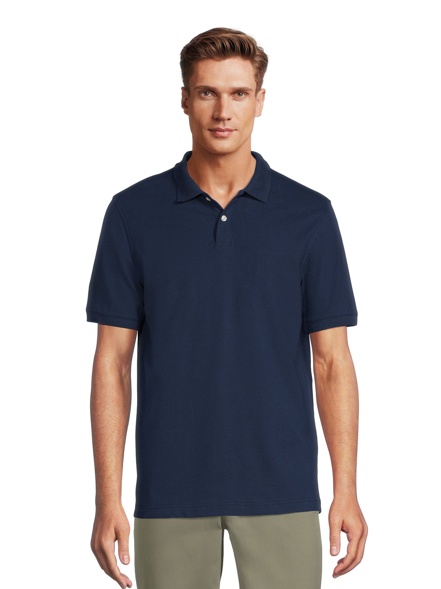 George Men’s Pique Polo Shirt - Walmart.com