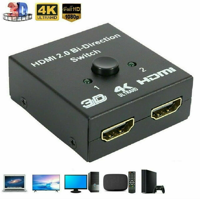 Hdmi 2 0 Hdtv Switch Switcher Splitter Bi Direction Hub Hdcp 2x1 1x2 In Out 4k