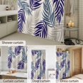 Bathroom Shower Curtain Blue Purple Fronds Waterproof Shower Curtains ...