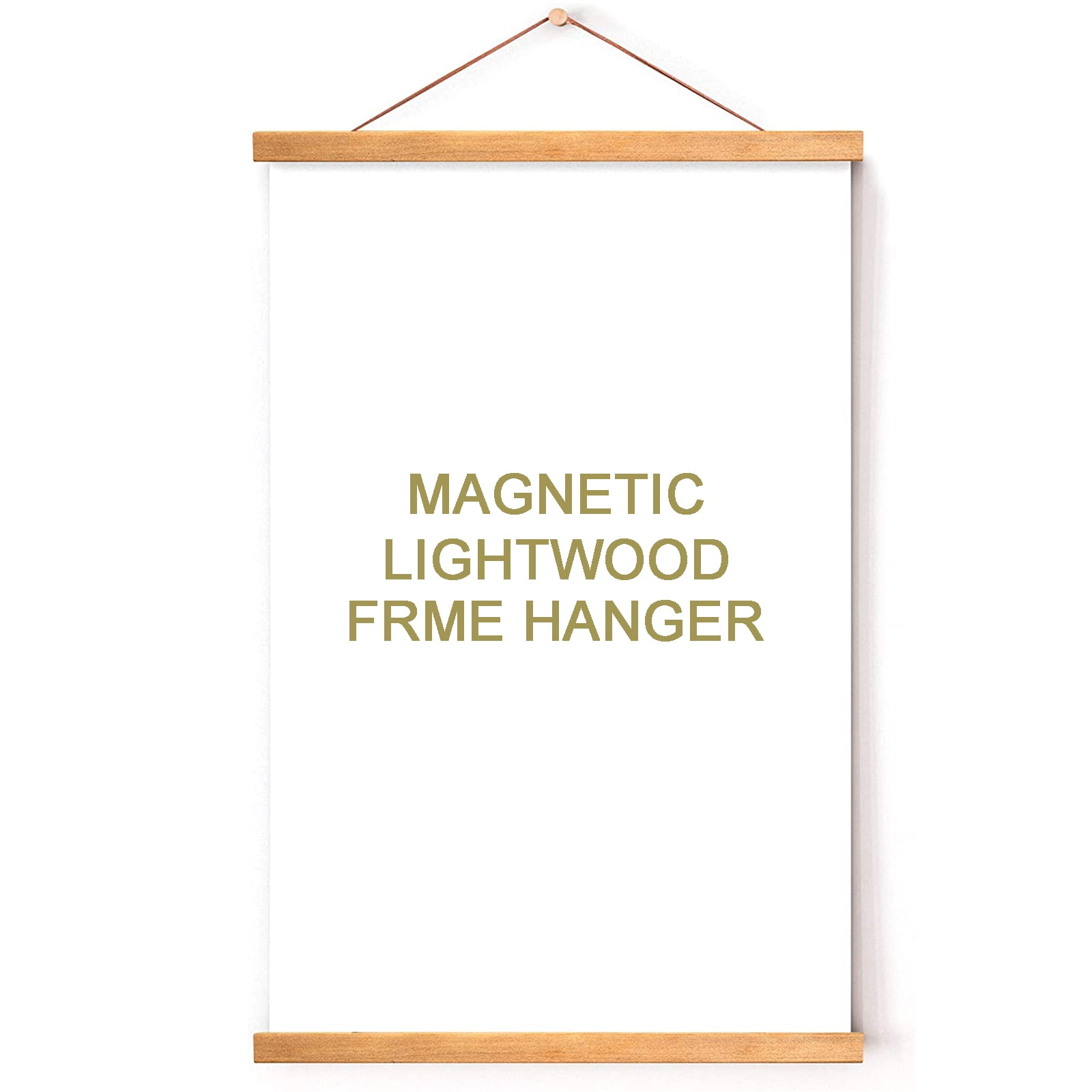 Magnetic Poster Frame with Hanger - Magnetic Light Wood Frame Hanger ...