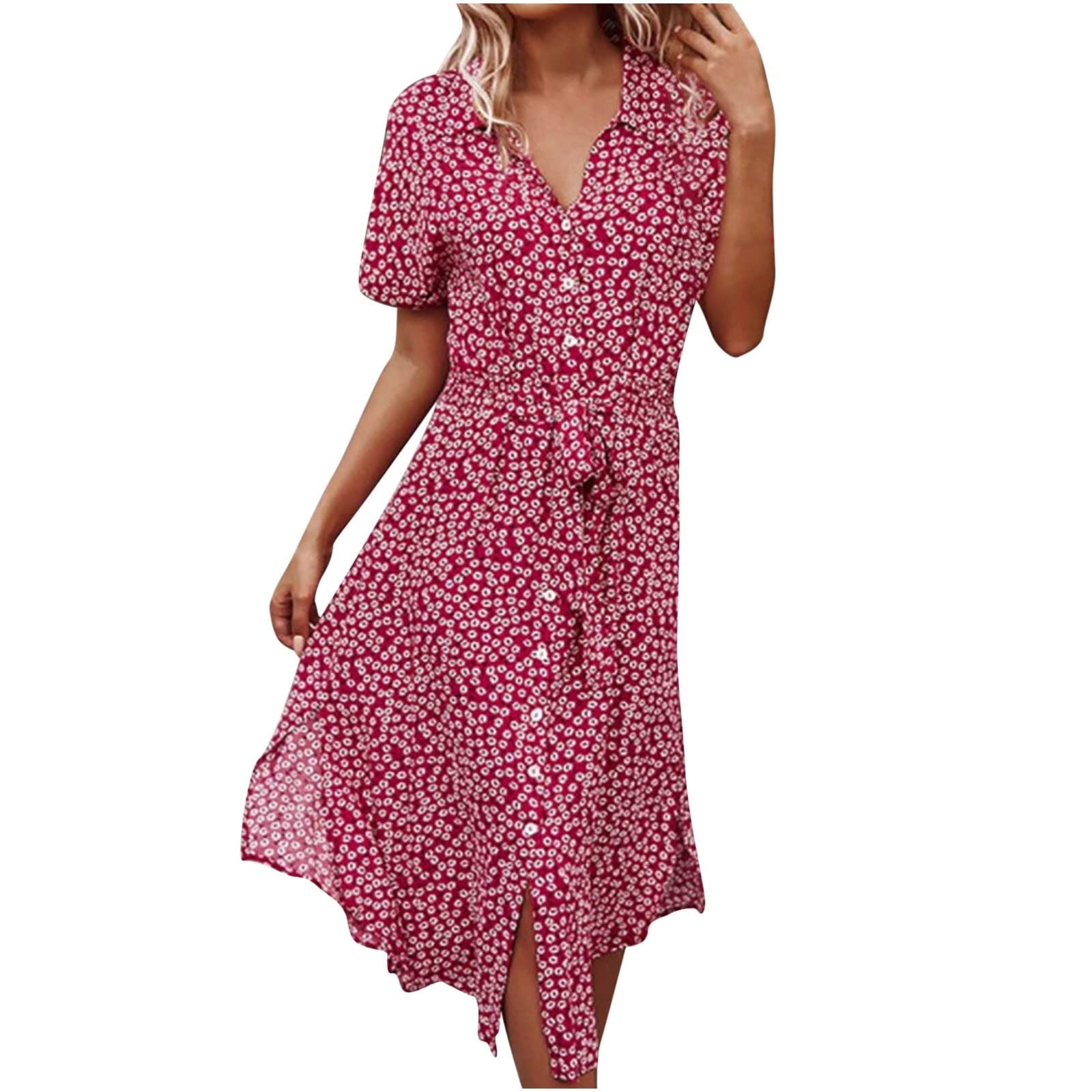 Click here for Unbranded Summer Dress For Women With Sleeves Wome... prices
