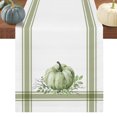Autumn Thanksgiving Green Pumpkin Leaves Table Runner 13x72in Non-Slip ...