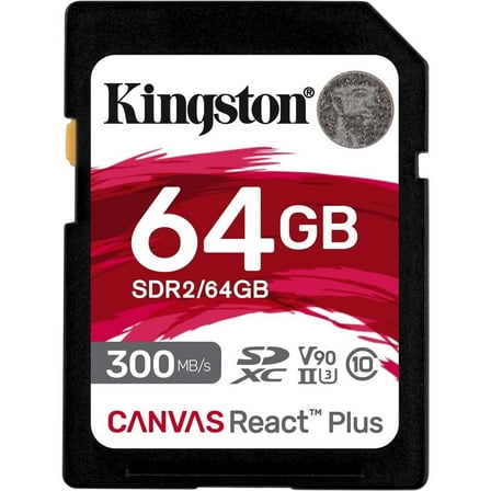 Kingston Canvas React Plus 128 GB Class 10/UHS-II (U3) V60 SDXC ...