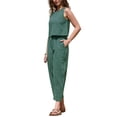 INSPIRE CHIC Gingham Pants Set for Women's 2 Piece Outfits Sleeveless ...