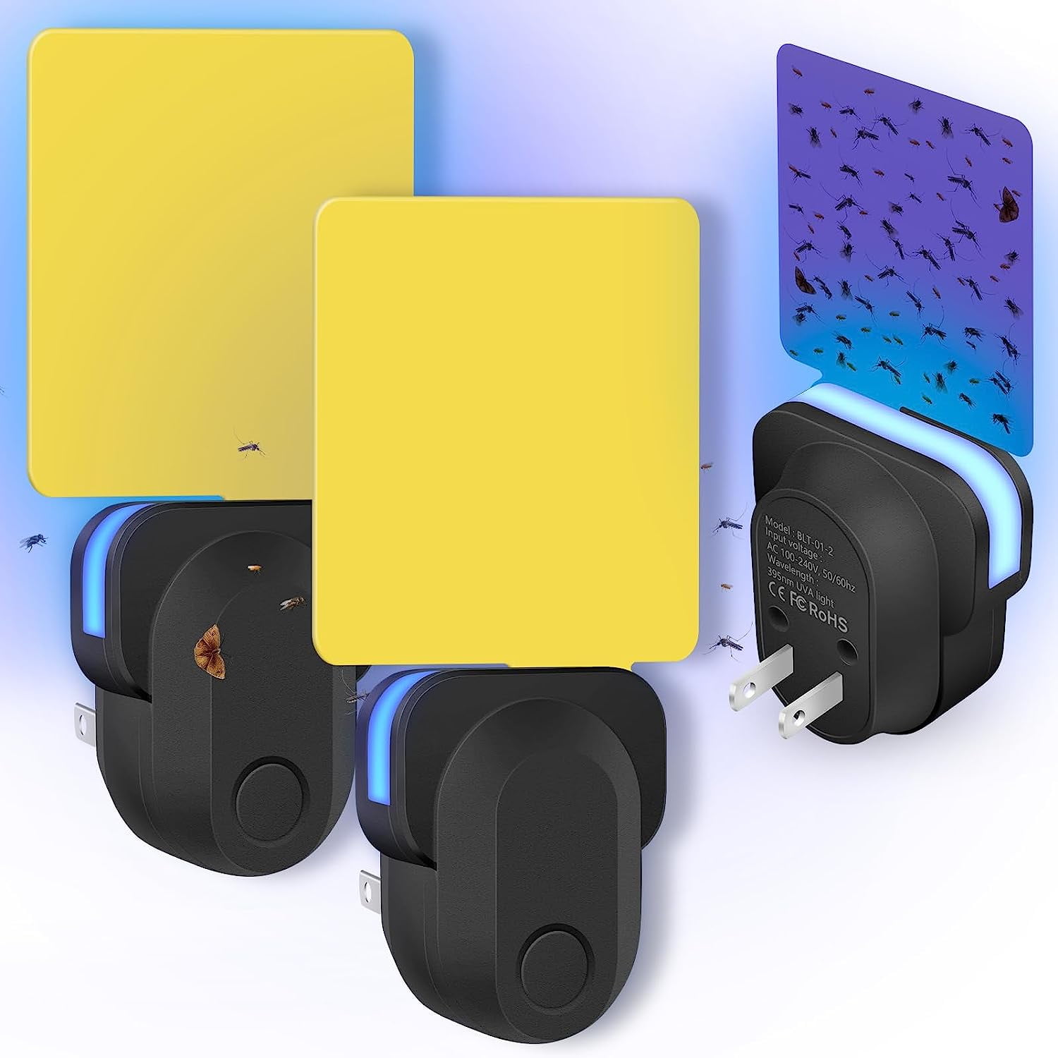 Flying Insect Trap,2023 Upgrade Mosquito Trap Gnat Indoor,Light ...