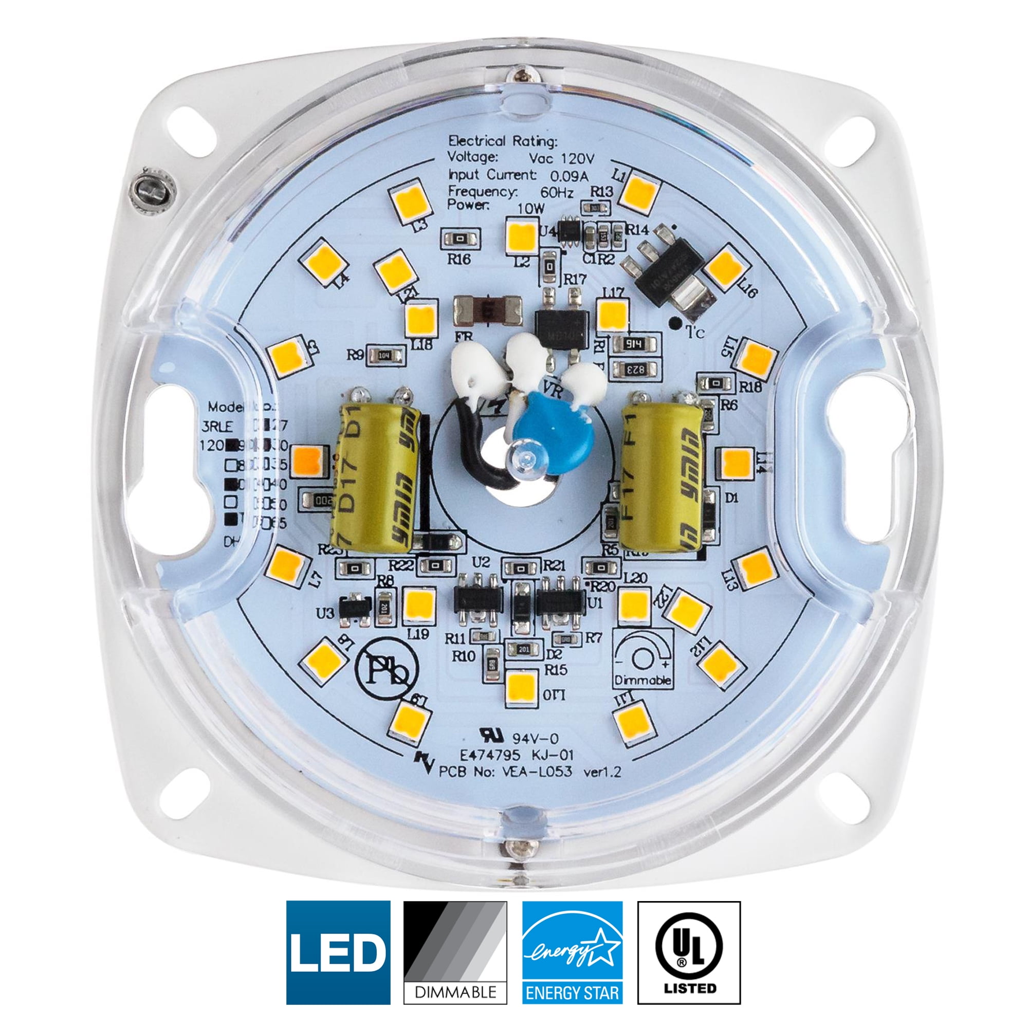 Sunlite LED Retrofit Light Engine, 3-Inch, 5000K Super White, 10 Watt ...