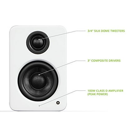 Kanto 2 Channel Powered PC Gaming Desktop Speakers – 3" Composite ...