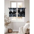 Black Broken Stone Sheer Curtains for Living Room Bedroom Modern Deep ...