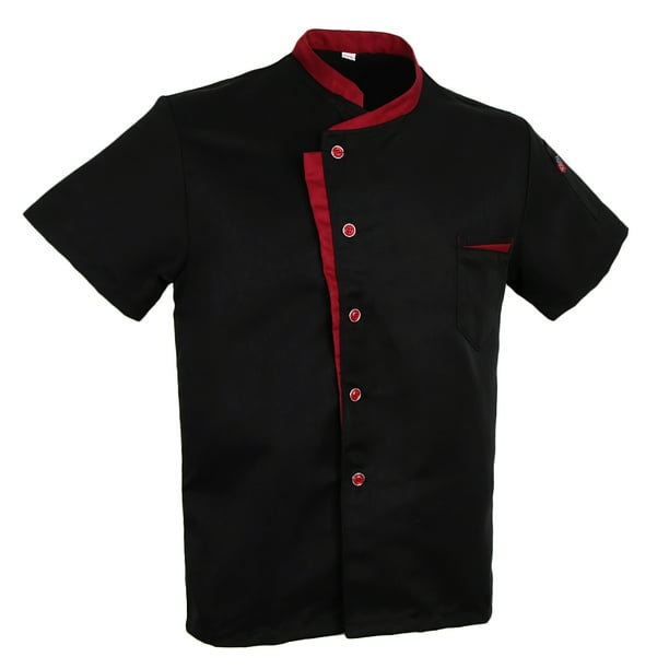 Unisex Chef Short Sleeve Shirt Restaurant Kitchen Uniforms Cooker ...